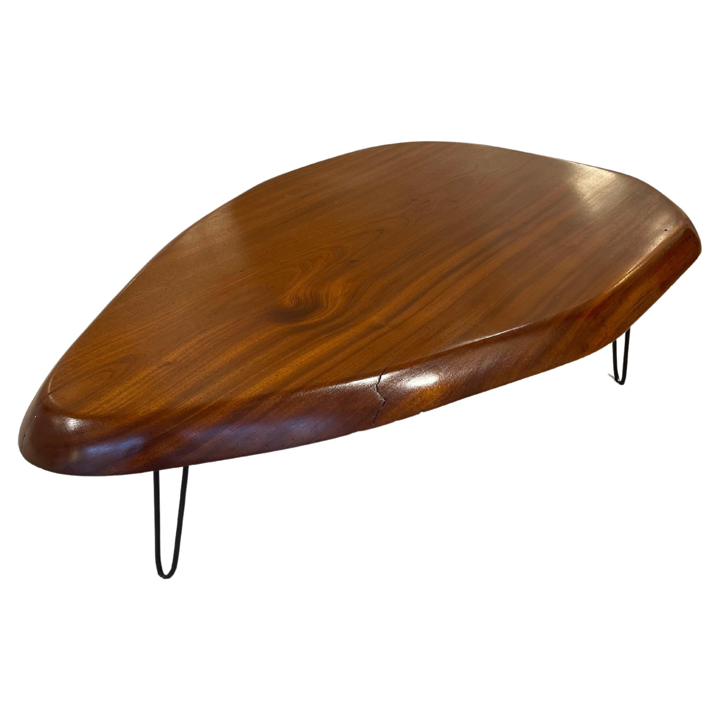 Free Form Solid Burl Wood Coffee Table at 1stDibs