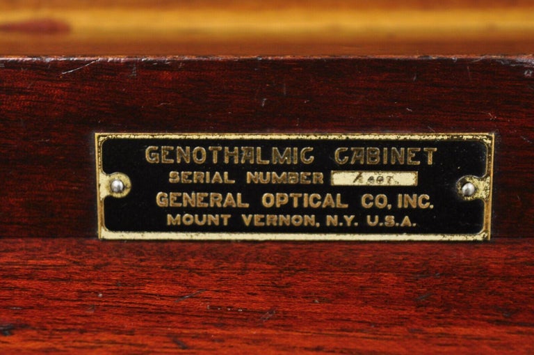 Mahogany Genothalmic Cabinet by General Optical Co Roll Top Medical ...