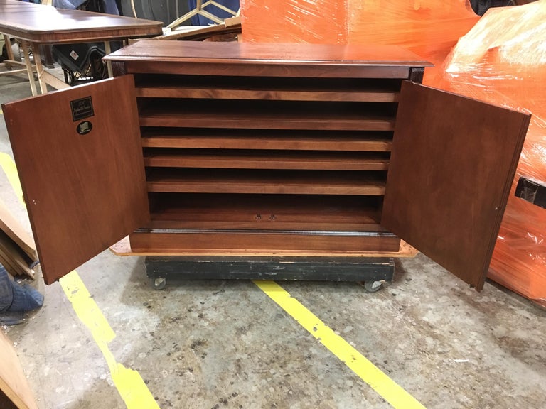 Mahogany Georgian Style Two-Door Buffet/Leaf Storage Cabinet by ...