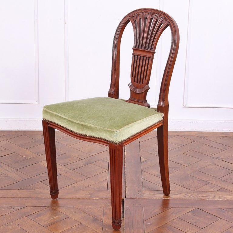 Mahogany Harp-Back Chairs at 1stDibs