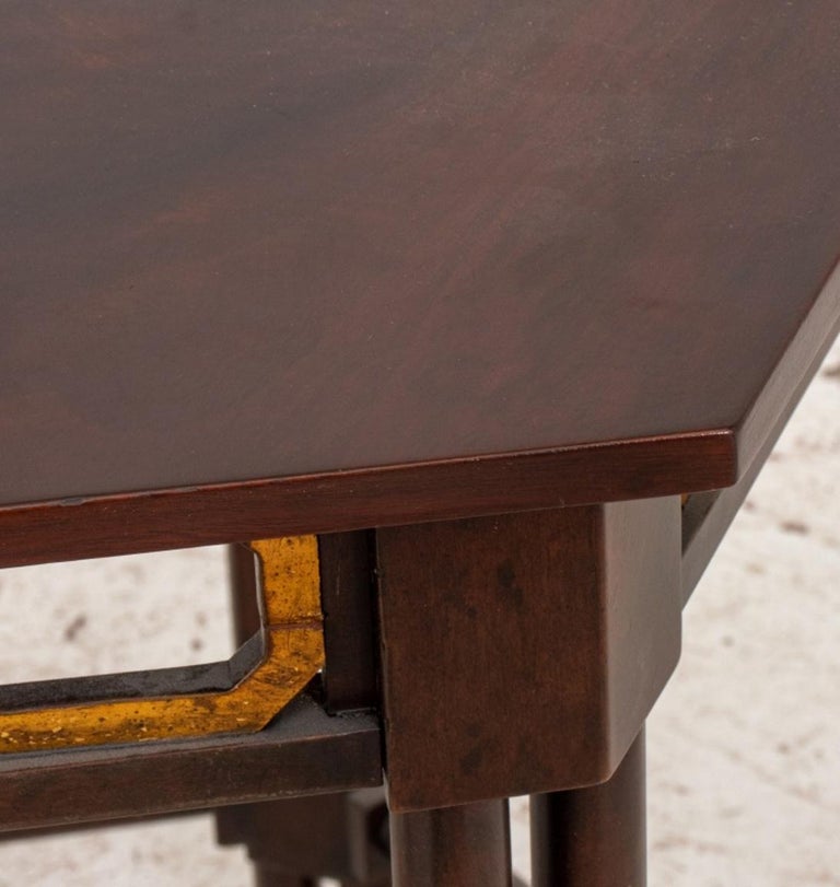 Mahogany Hexagonal End Table For Sale at 1stDibs