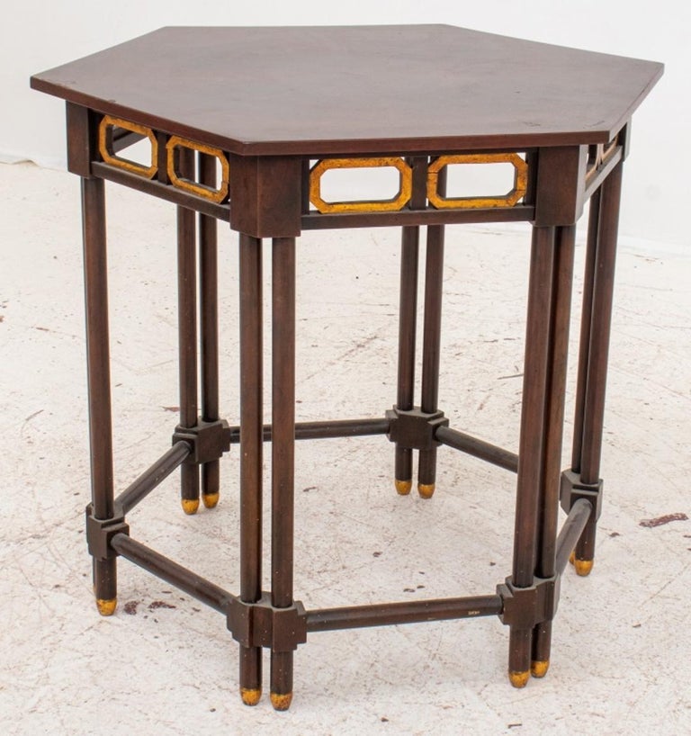 Mahogany Hexagonal End Table For Sale at 1stDibs