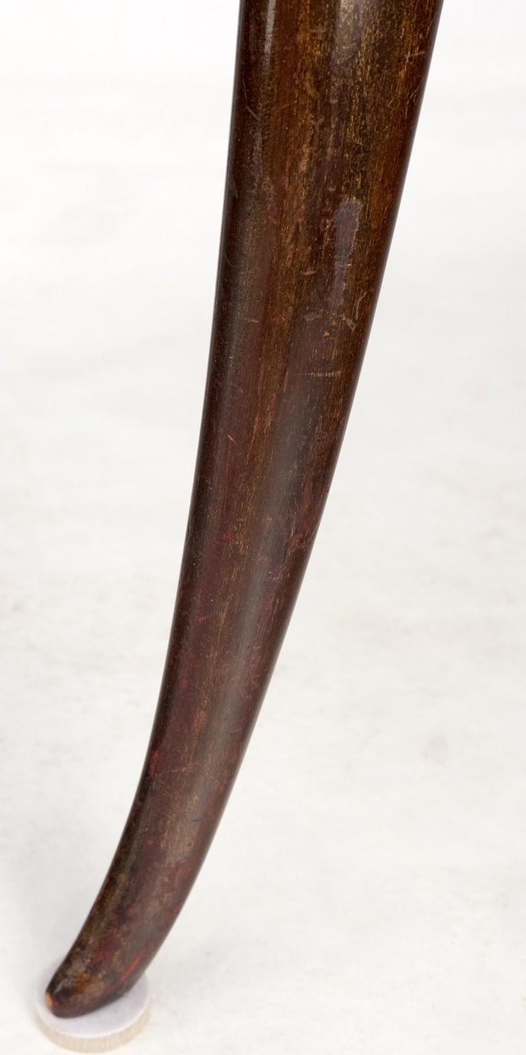 Mahogany Horn Shape Legs Rolled Bolster Sides Window Bench Seat For ...