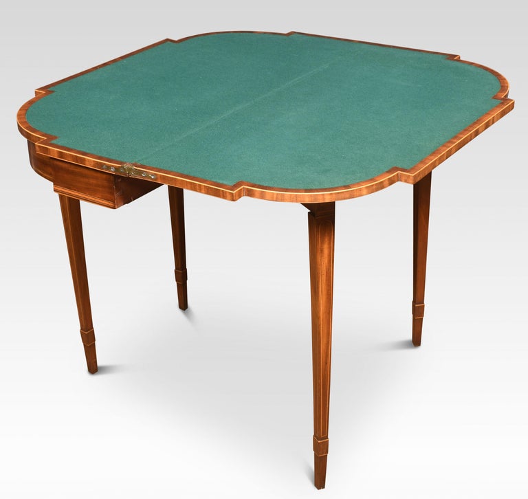 Mahogany Inlaid Card Table For Sale at 1stDibs