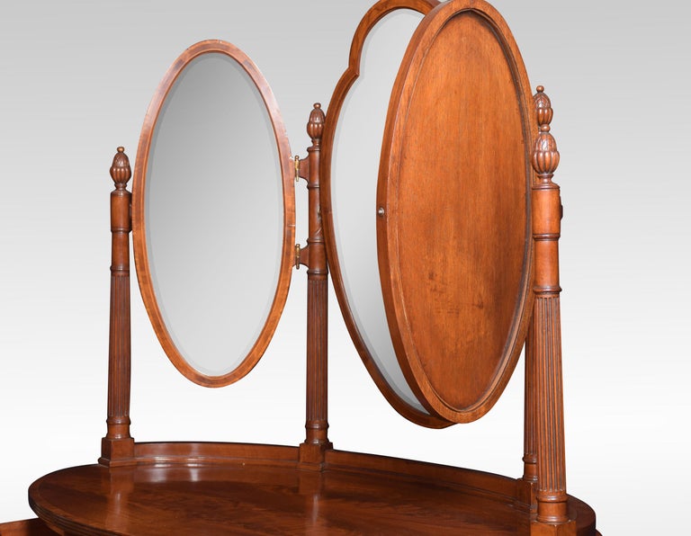 Mahogany Inlaid Oval Dressing Table at 1stDibs