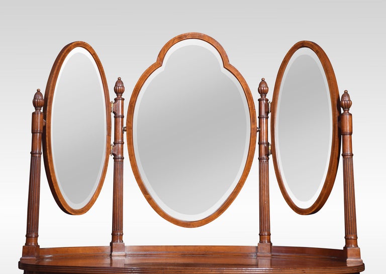 Mahogany Inlaid Oval Dressing Table at 1stDibs