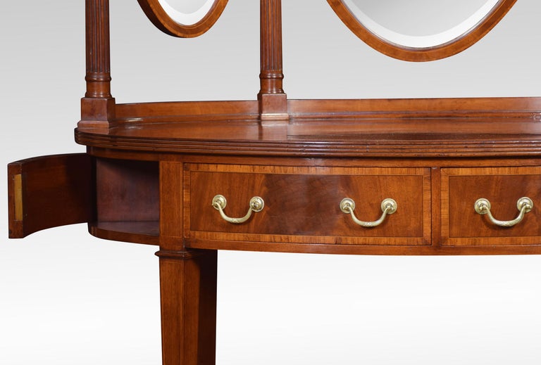 Mahogany Inlaid Oval Dressing Table at 1stDibs