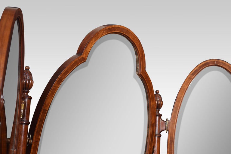 Mahogany Inlaid Oval Dressing Table at 1stDibs