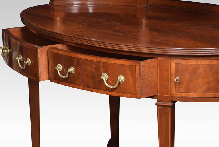 Mahogany Inlaid Oval Dressing Table at 1stDibs