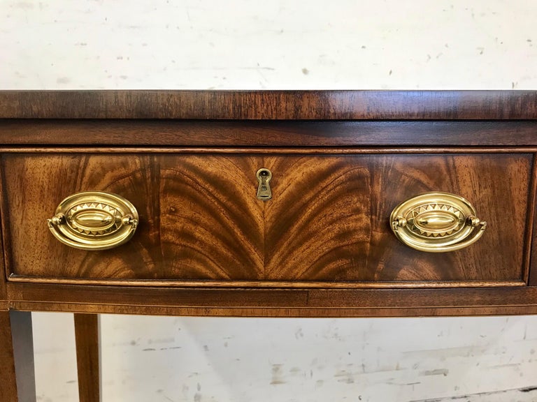 Mahogany Inlaid Sideboard Server Console Table at 1stDibs