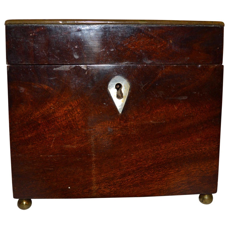 Mahogany Jewelry Box with Mirror For Sale at 1stDibs