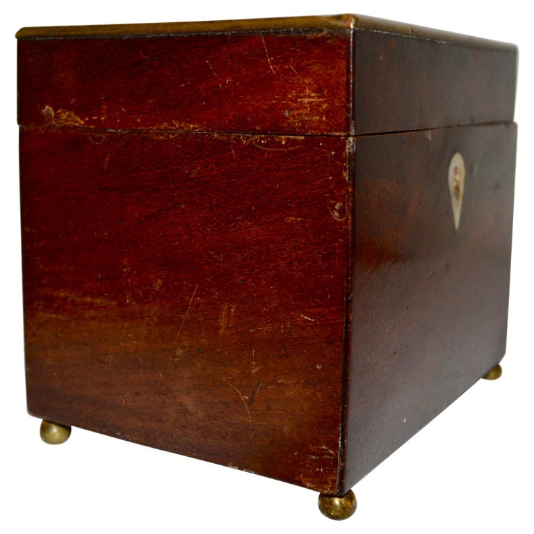 Mahogany Jewelry Box with Mirror For Sale at 1stDibs