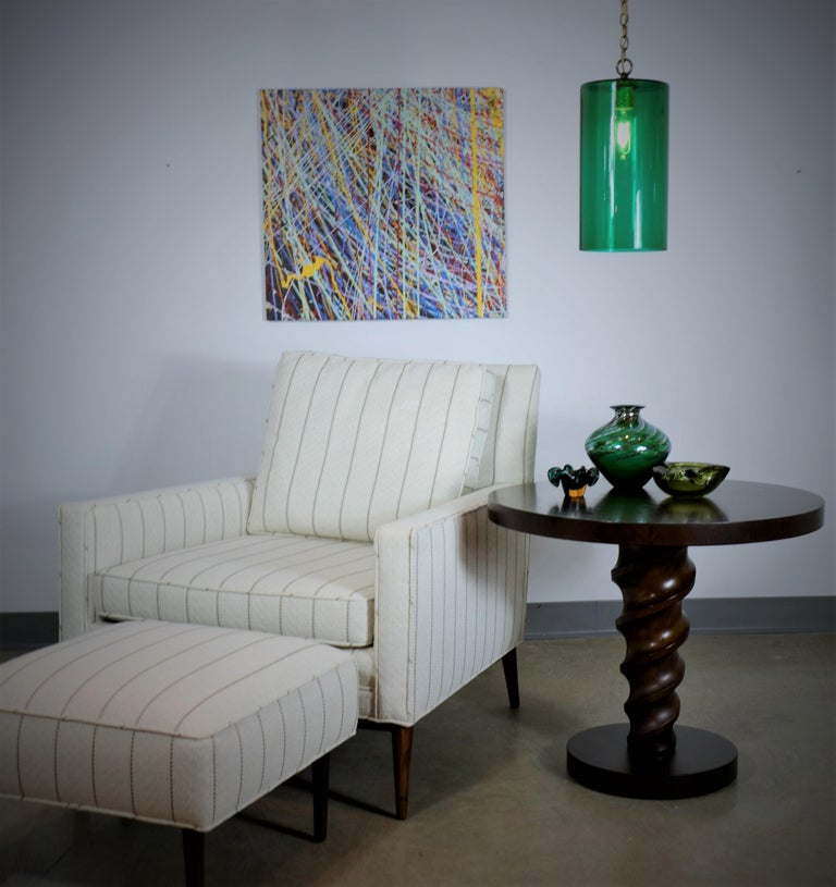 Mahogany Johan Tapp Carved Center Corkscrew Pedestal and Round Top Side ...