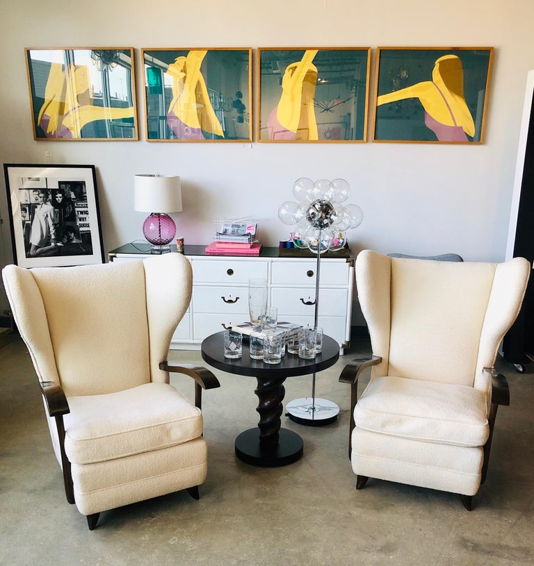 Mahogany Johan Tapp Carved Center Corkscrew Pedestal and Round Top Side ...