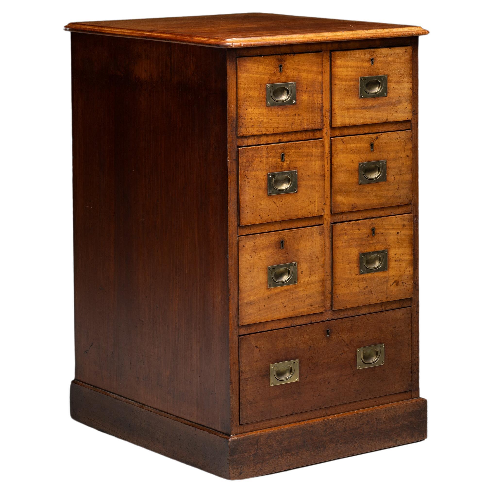 Mahogany Naval Chest, England circa 1890 For Sale at 1stDibs