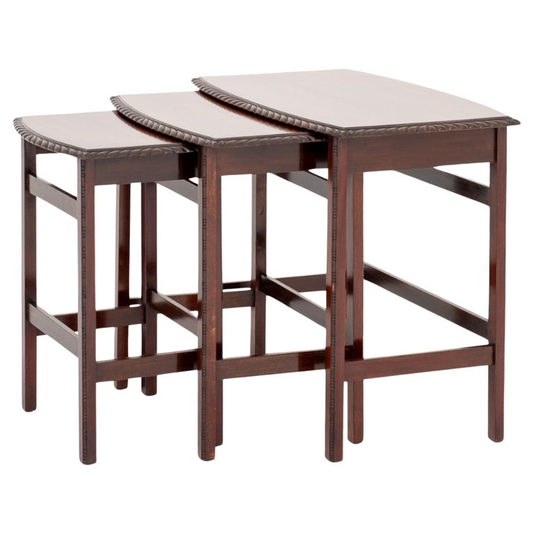 Mahogany Nest of Tables Antique For Sale at 1stDibs