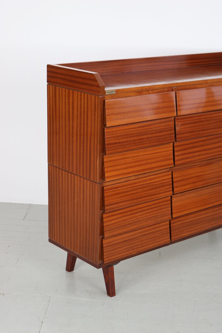 Mahogany Office Chest of Drawers, Manufactured by "Schirolli Manova ...