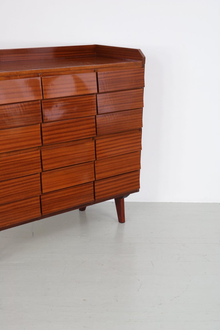 Mahogany Office Chest of Drawers, Manufactured by "Schirolli Manova ...