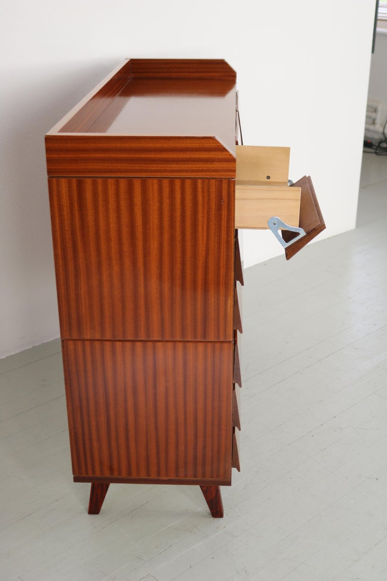 Mahogany Office Chest of Drawers, Manufactured by "Schirolli Manova ...