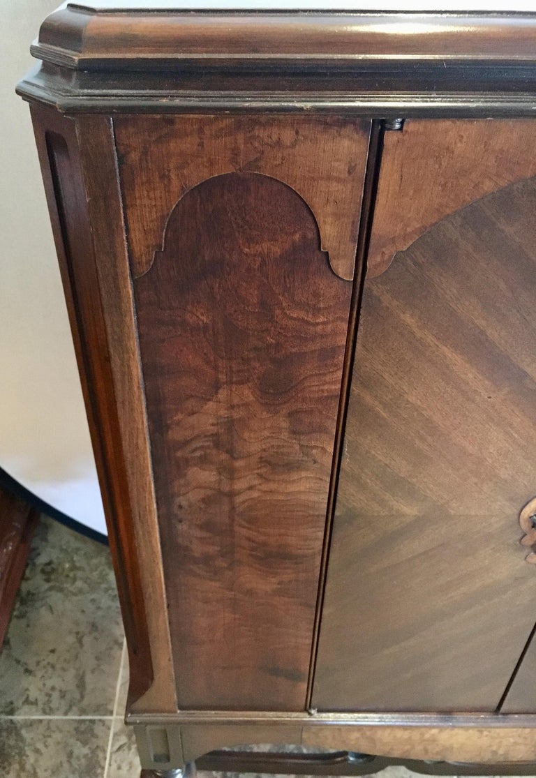 Mahogany Philco 1920s Music Radio Cabinet with Needlepoint and Carved ...