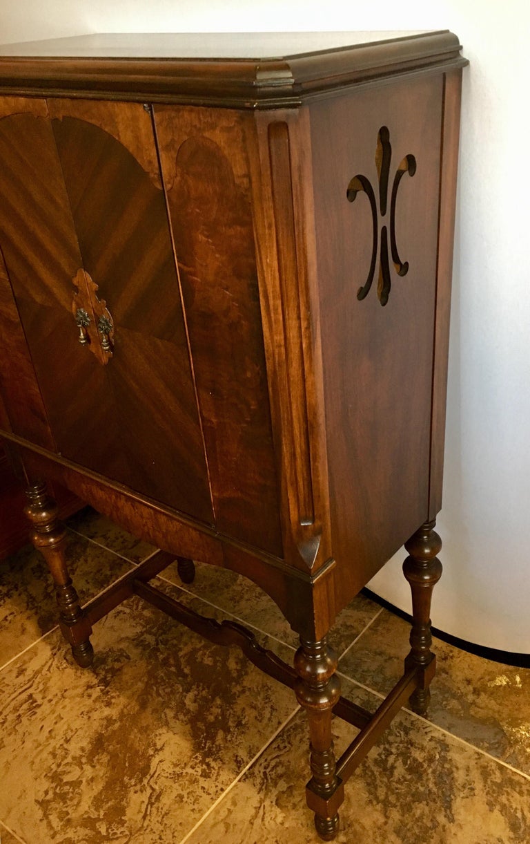 Mahogany Philco 1920s Music Radio Cabinet with Needlepoint and Carved ...