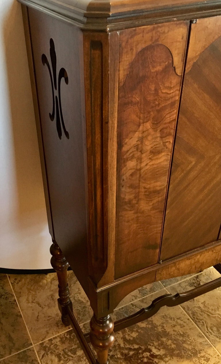 Mahogany Philco 1920s Music Radio Cabinet with Needlepoint and Carved ...