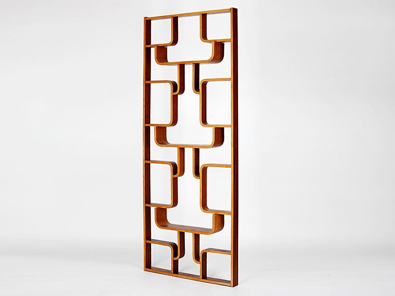 Mahogany Room Divider by Ludvik Volak for Drevopodnik Holesov, 1960s ...