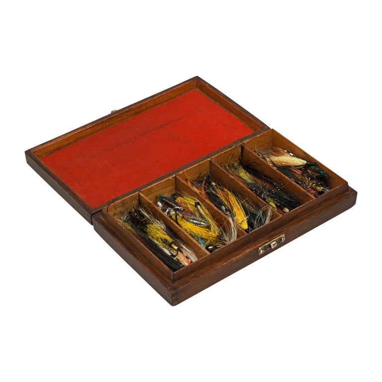 Mahogany Salmon Fishing Fly Box, Hardy's Fishing Tackle at 1stDibs ...