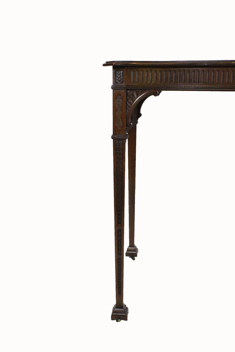 Mahogany Serpentine Silver Table For Sale at 1stDibs