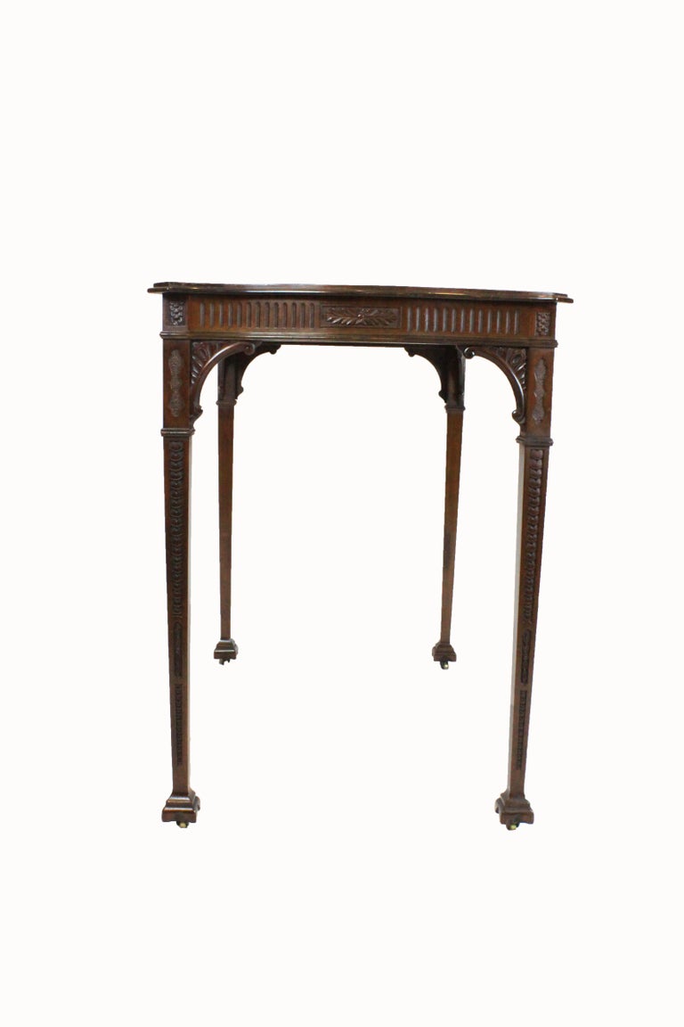 Mahogany Serpentine Silver Table For Sale at 1stDibs