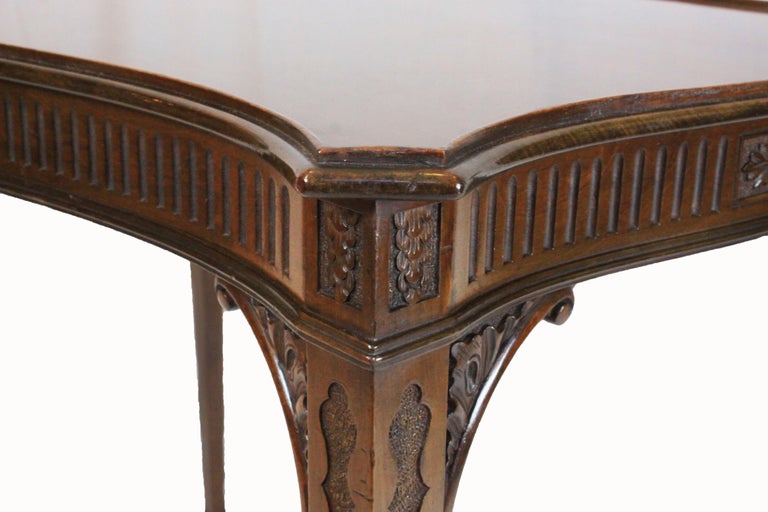 Mahogany Serpentine Silver Table For Sale at 1stDibs
