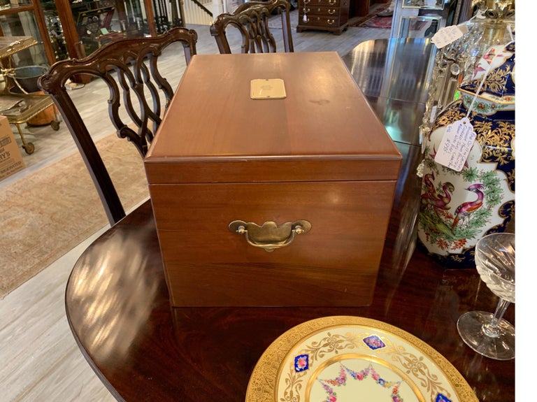 Mahogany Silver Flatware Chest For Sale at 1stDibs