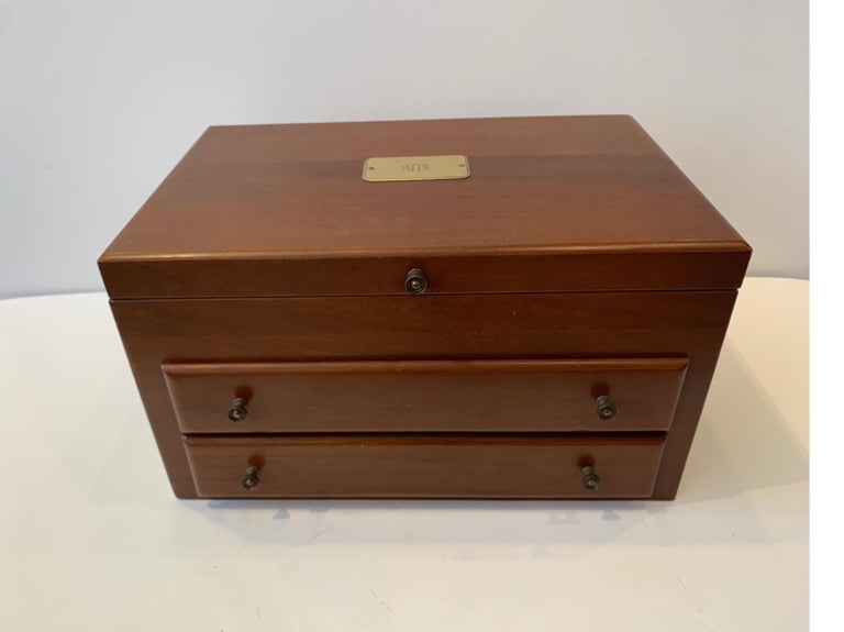 Mahogany Silver Flatware Chest For Sale at 1stDibs