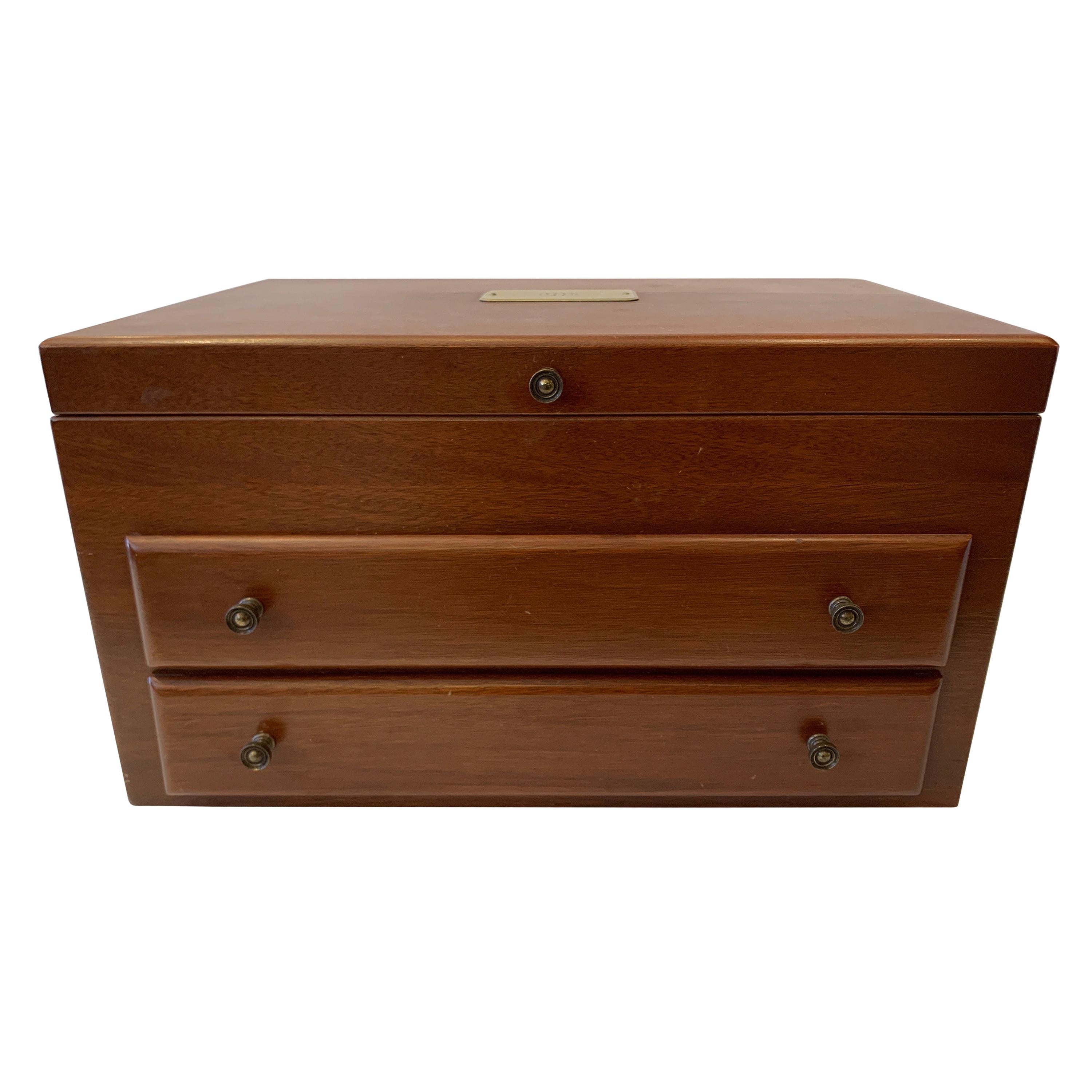 Mahogany Silver Flatware Chest For Sale at 1stDibs
