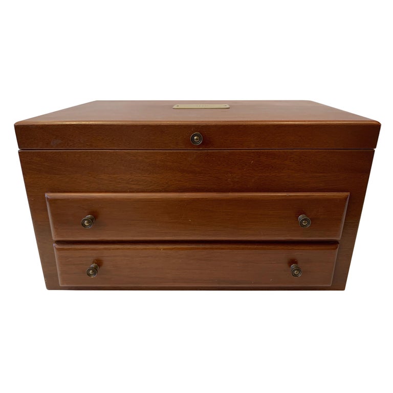 Mahogany Silver Flatware Chest For Sale at 1stDibs