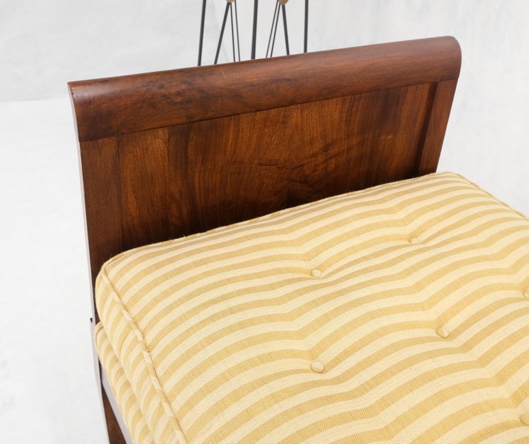 Mahogany Slight Panels Arms Compact Daybed Style Gold Stripe Window ...