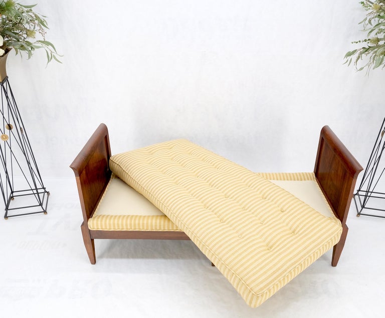 Mahogany Slight Panels Arms Compact Daybed Style Gold Stripe Window ...