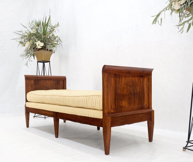 Mahogany Slight Panels Arms Compact Daybed Style Gold Stripe Window ...