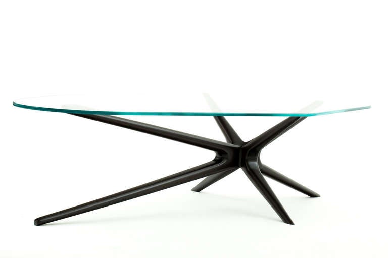 Mahogany Sputnik Leg Coffee Table For Sale at 1stDibs
