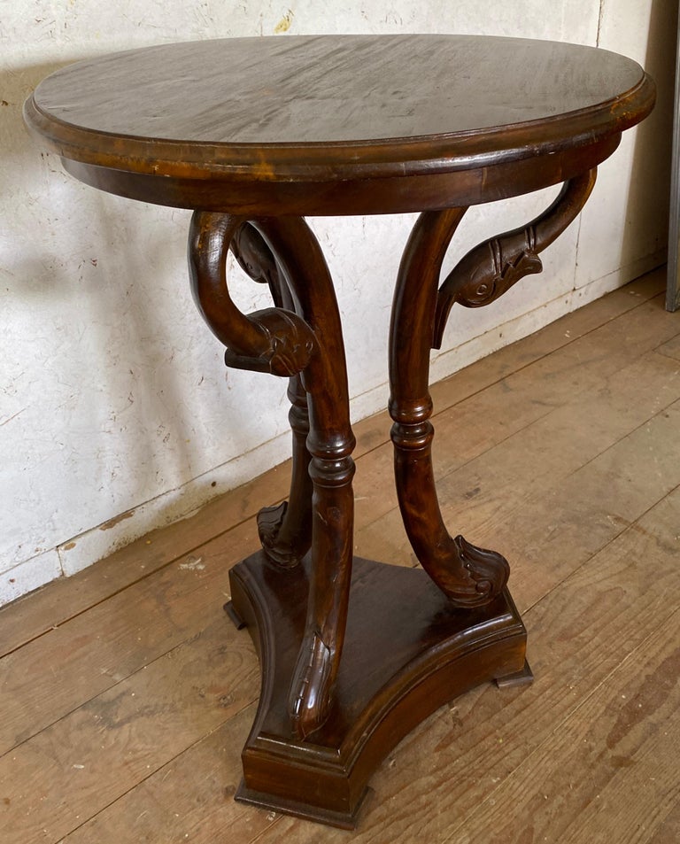 Mahogany Swan Side Table For Sale at 1stDibs