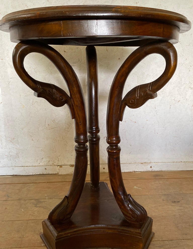 Mahogany Swan Side Table For Sale at 1stDibs