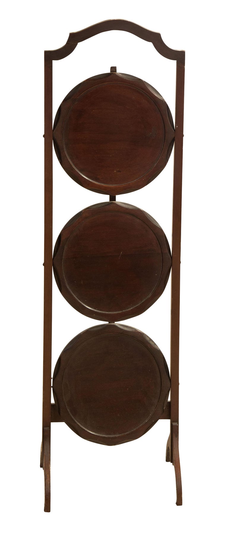 Mahogany Three Tier Folding Cake Stand, circa 1925 at 1stDibs