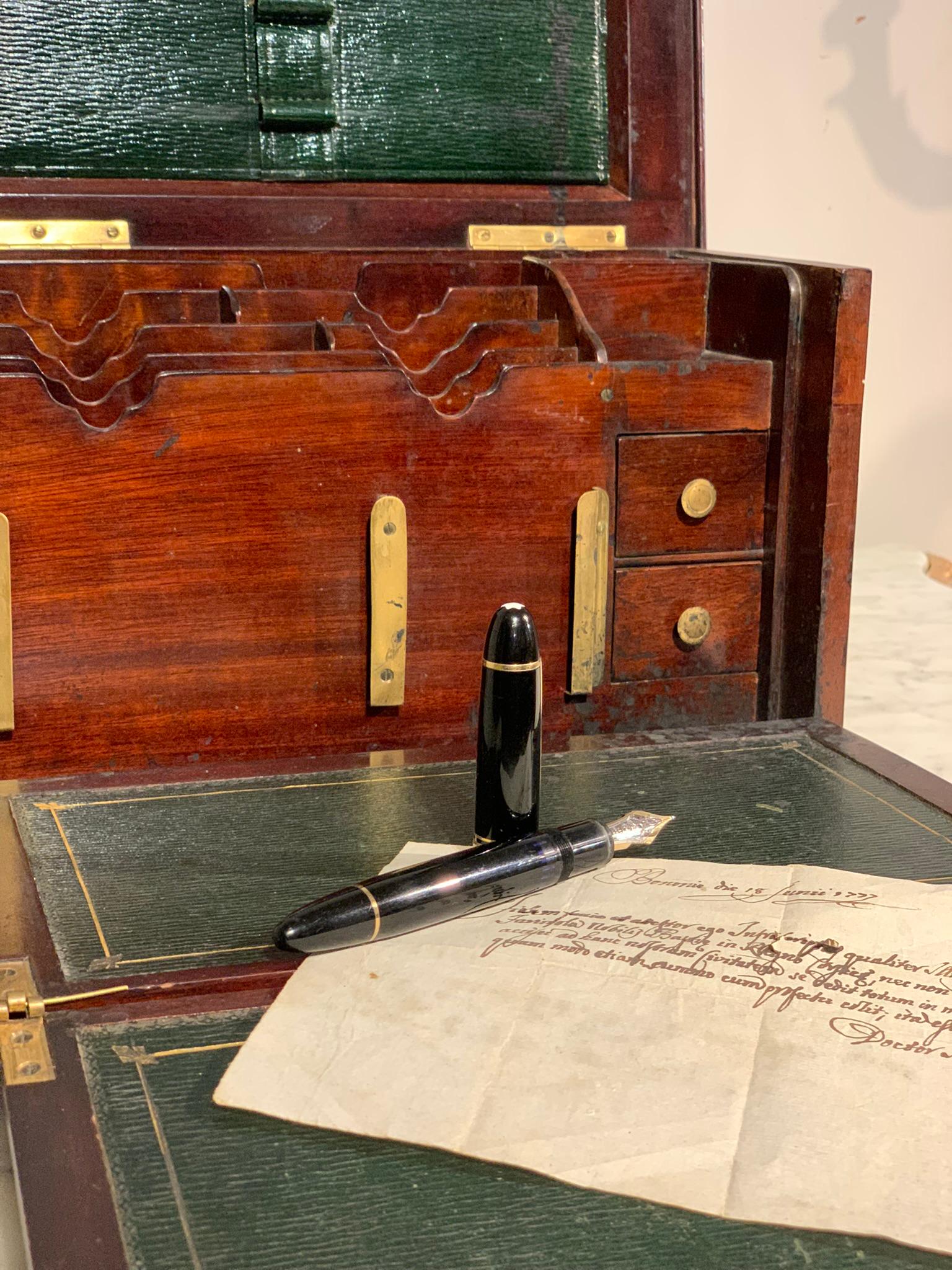 Mahogany Travel Writing Desk For Sale at 1stDibs