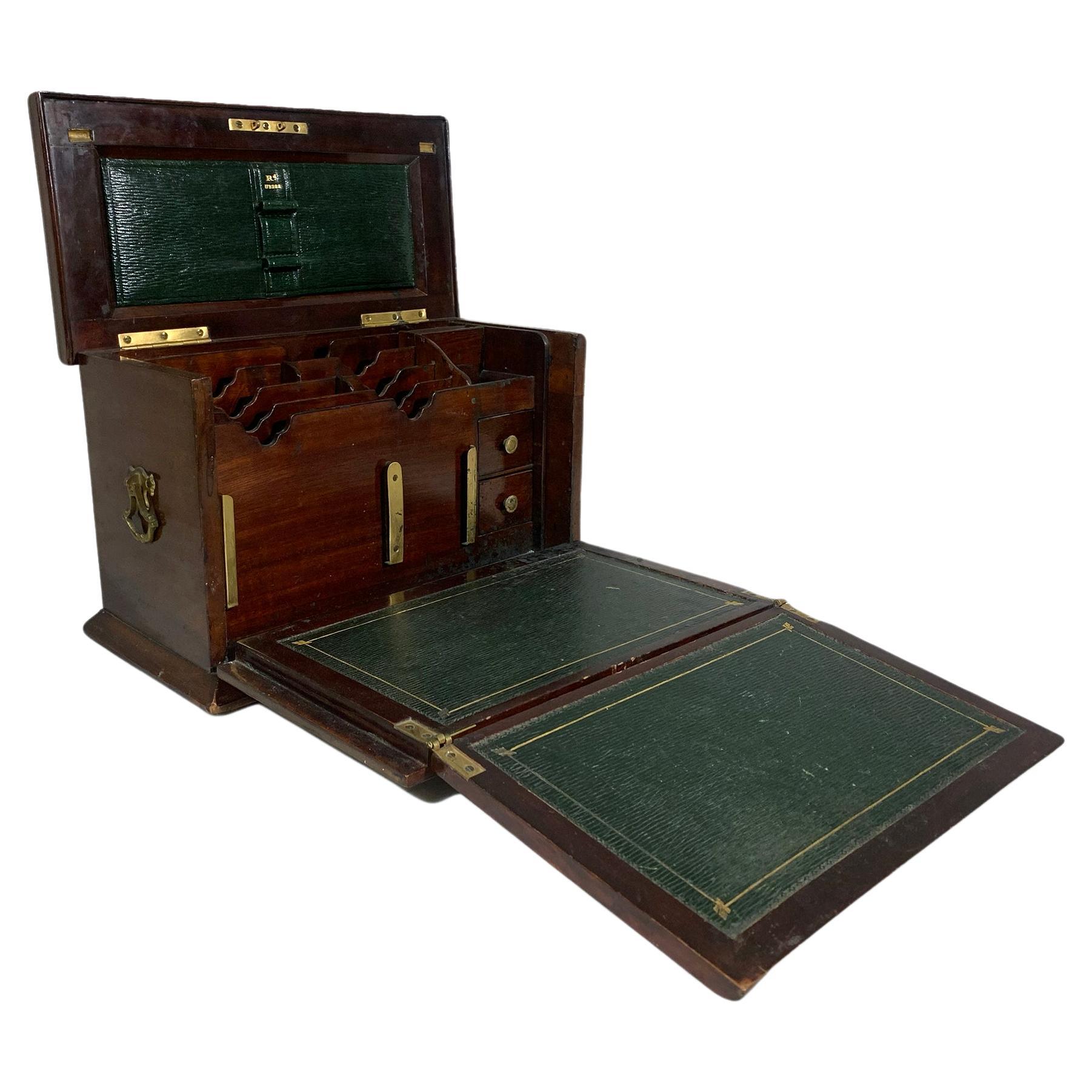 Mahogany Travel Writing Desk For Sale at 1stDibs