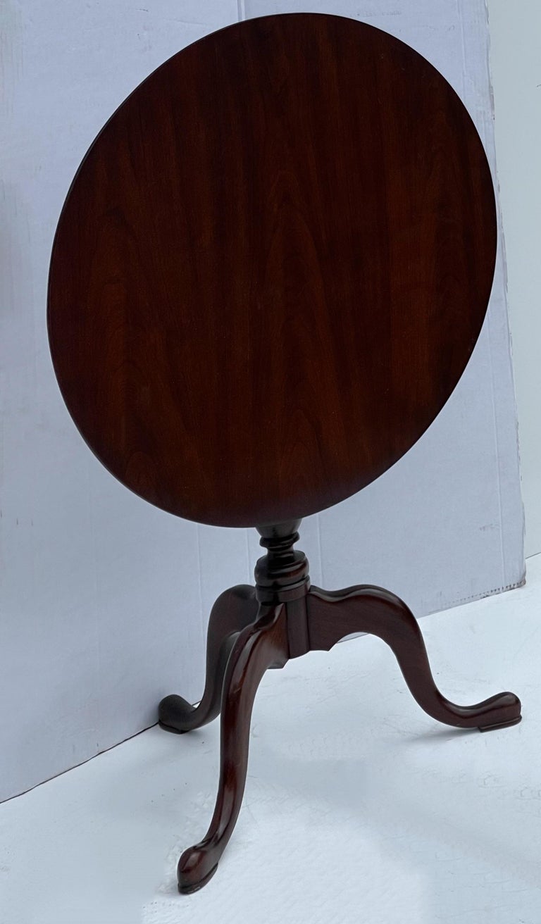 Mahogany Tripod Tilt Top Side Tables by Baker Furniture for Hitchcock ...