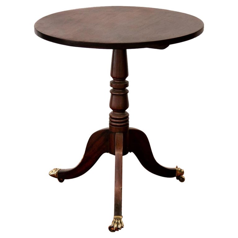 Mahogany Tripod Tilt Top Table at 1stDibs