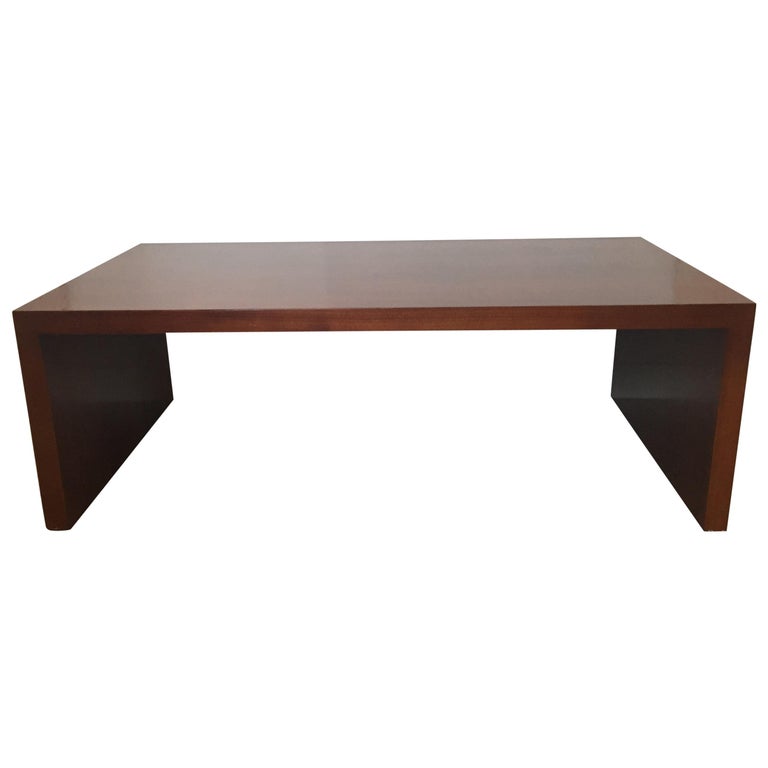 Mahogany Waterfall Cocktail Table at 1stDibs | waterfall tables for sale