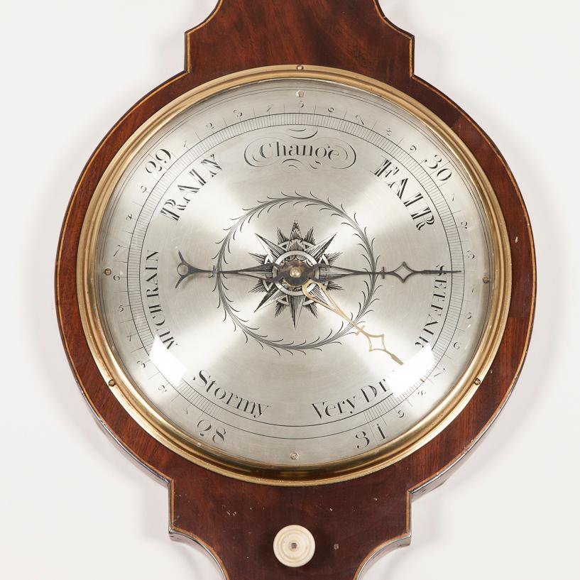 Mahogany Wheel Barometer by Edward Hayward at 1stDibs
