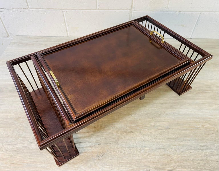 Mahogany Wood Breakfast Tray For Sale at 1stDibs