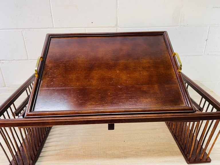 Mahogany Wood Breakfast Tray For Sale at 1stDibs
